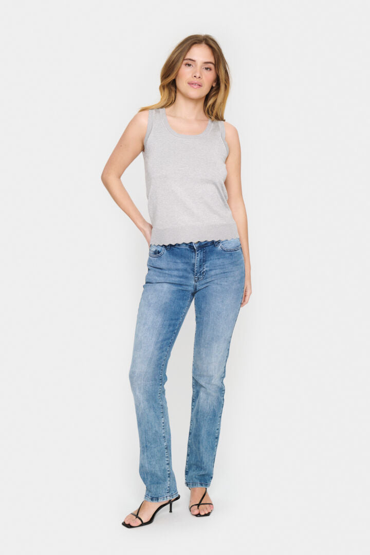 Mila Shimmer Tank Top - Silver – Doodie Stark