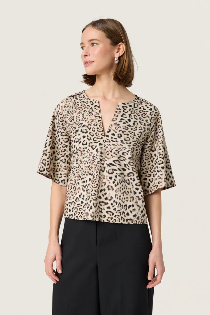 Jalina Blouse SS - Leopard Print – Doodie Stark