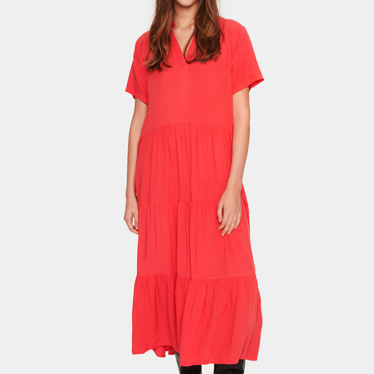 Eda SS Maxi Dress - Hibiscus | Doodie Stark