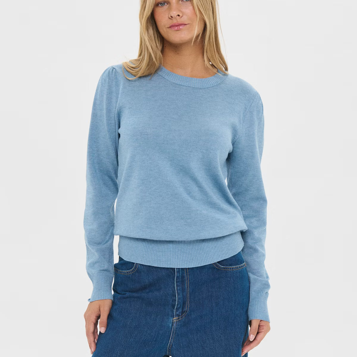 Mila Pullover - Blue Shadow Melange – Doodie Stark