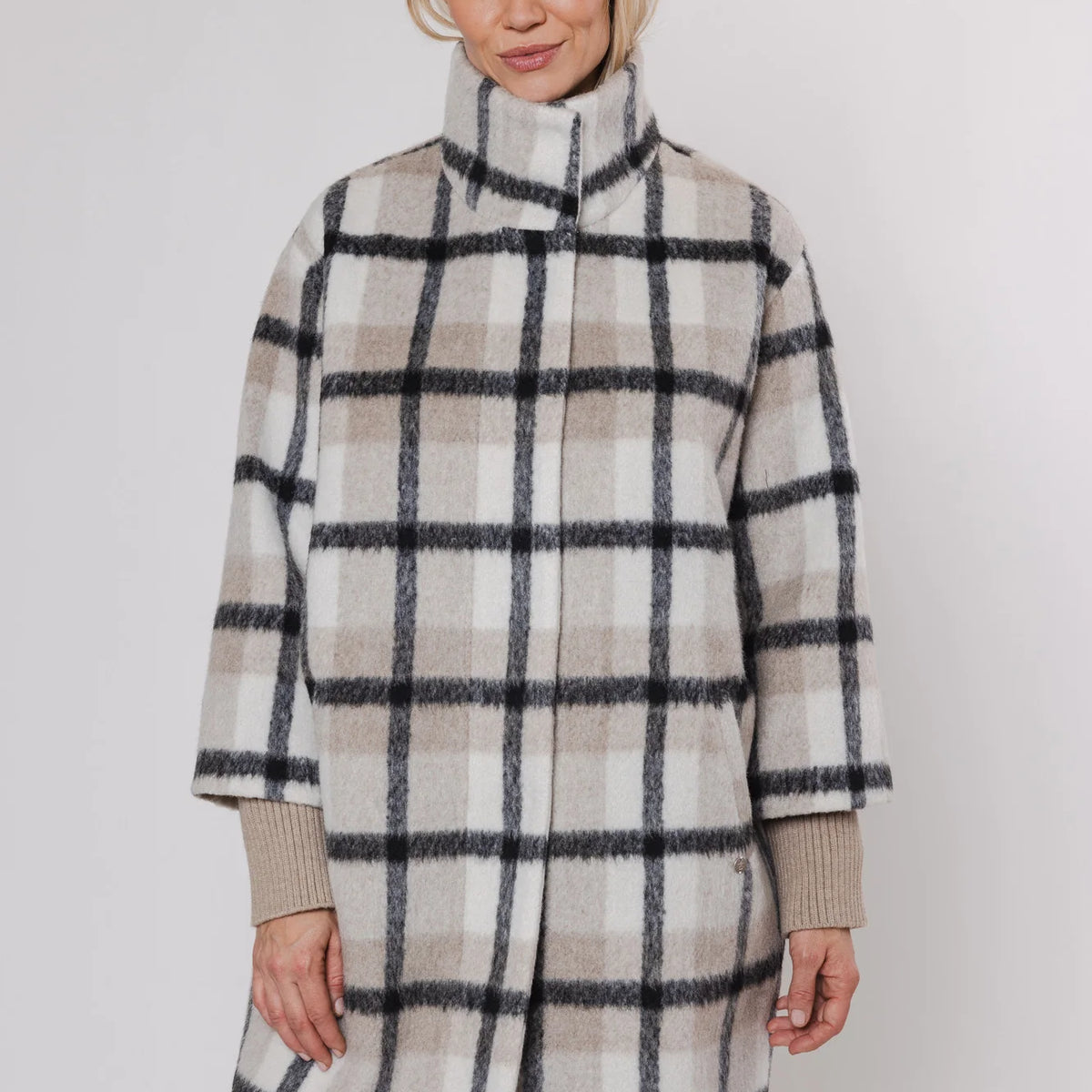 Deva Coat - Sand Check – Doodie Stark