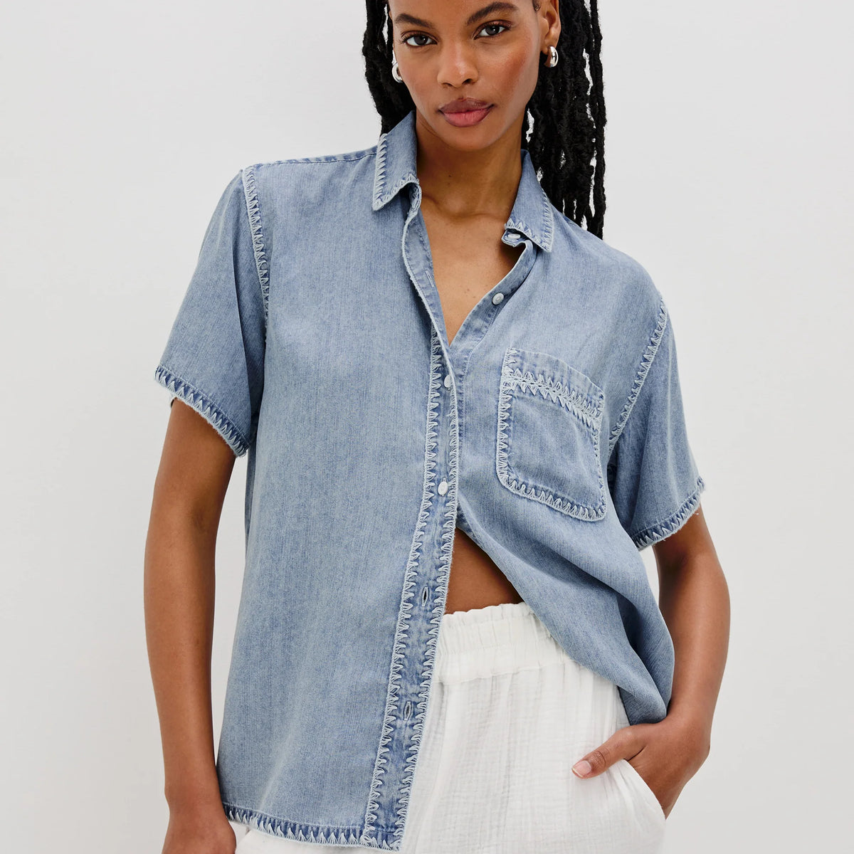 Lea Shirt - Medium Cloud - Rails – Doodie Stark