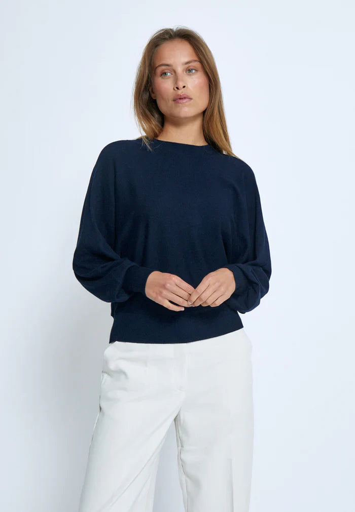 Dana Bat Sleeve Knit Pullover - Black Iris Solid – Doodie Stark