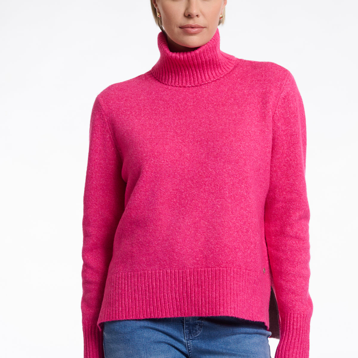 Nanke Turtleneck Sweater - Deep Pink – Doodie Stark
