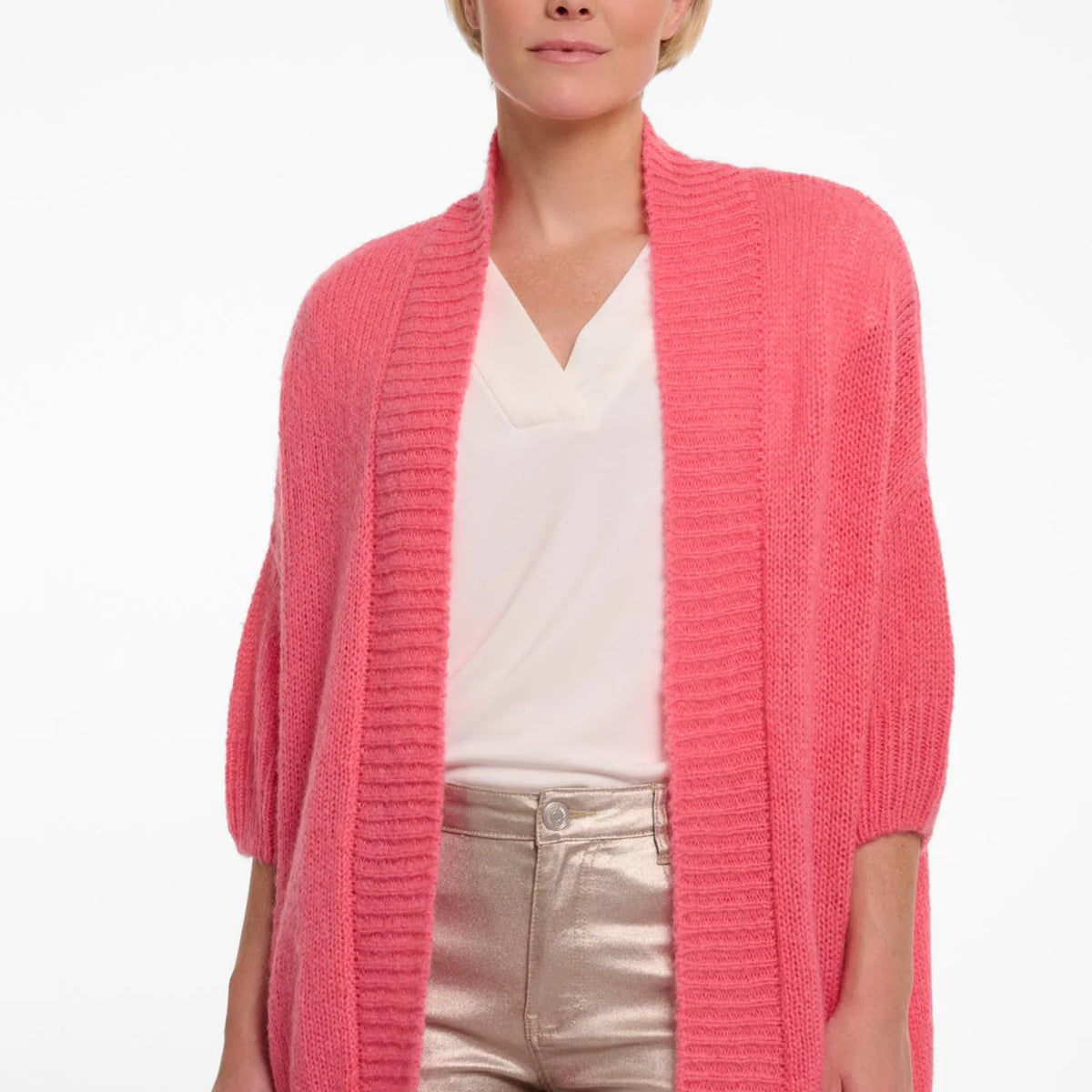 Tr√®s Chic Embroidered Cardigan - Bright Pink – Doodie Stark