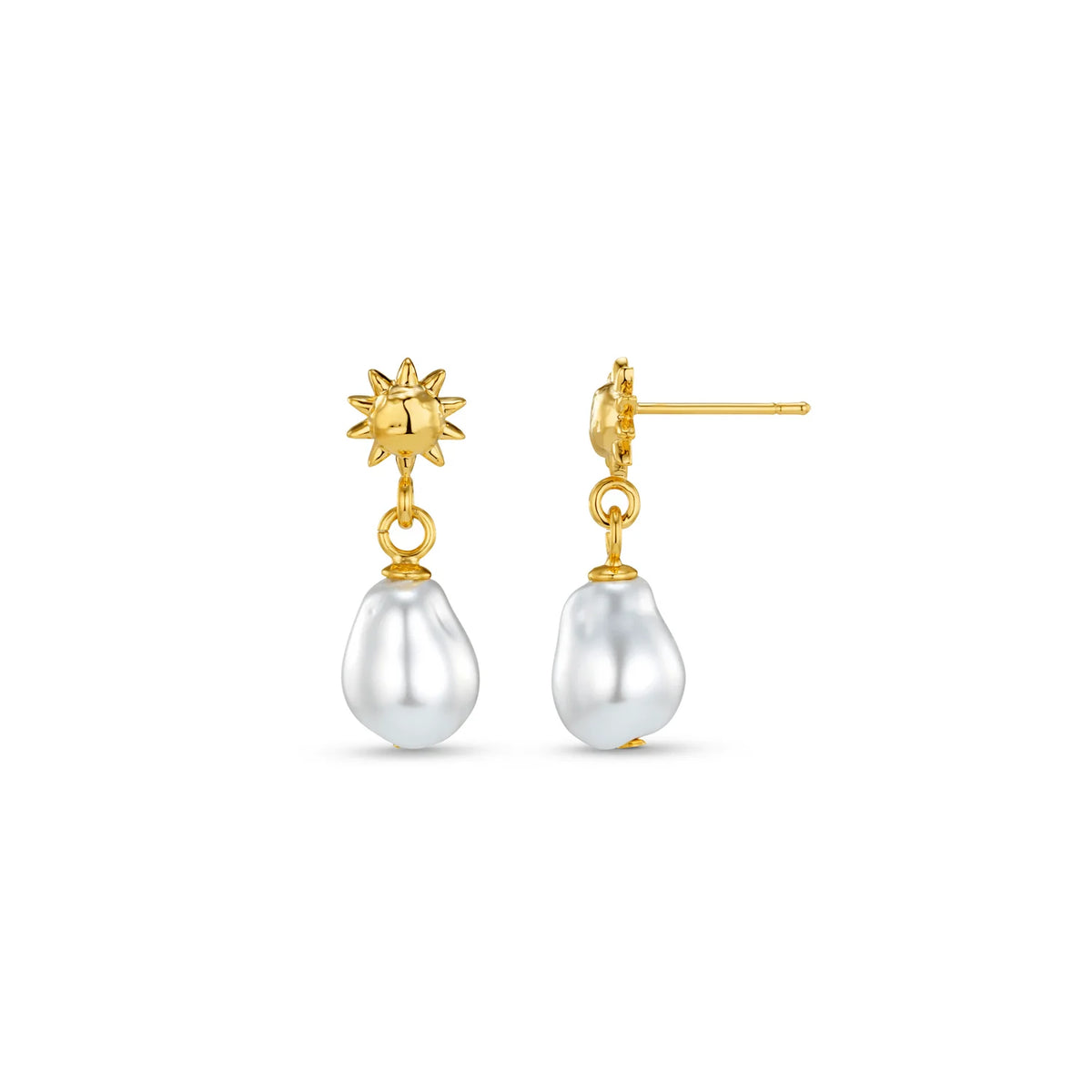 Sun & Pearl Drop Earrings – Doodie Stark