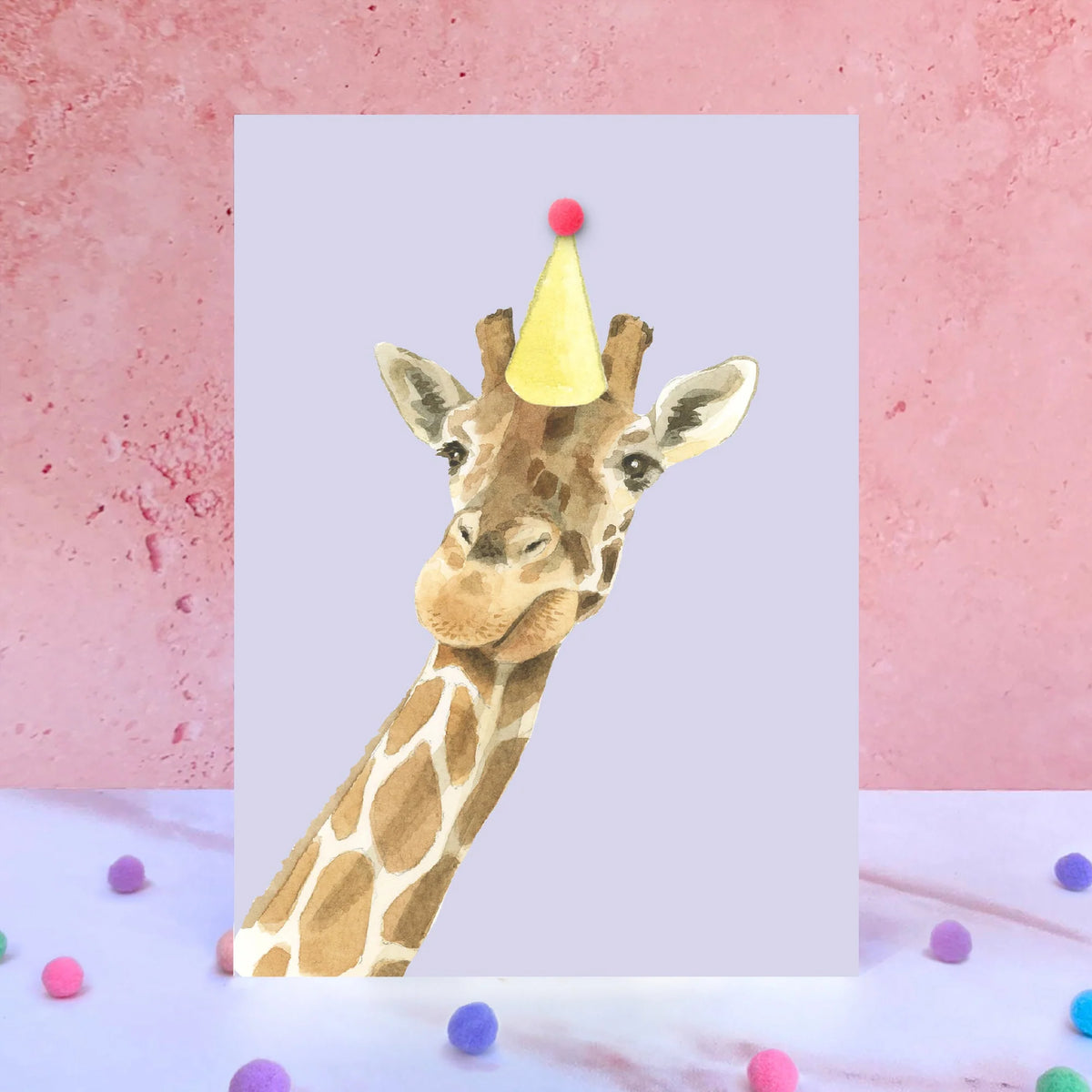 Giraffe Pompom Card – Doodie Stark