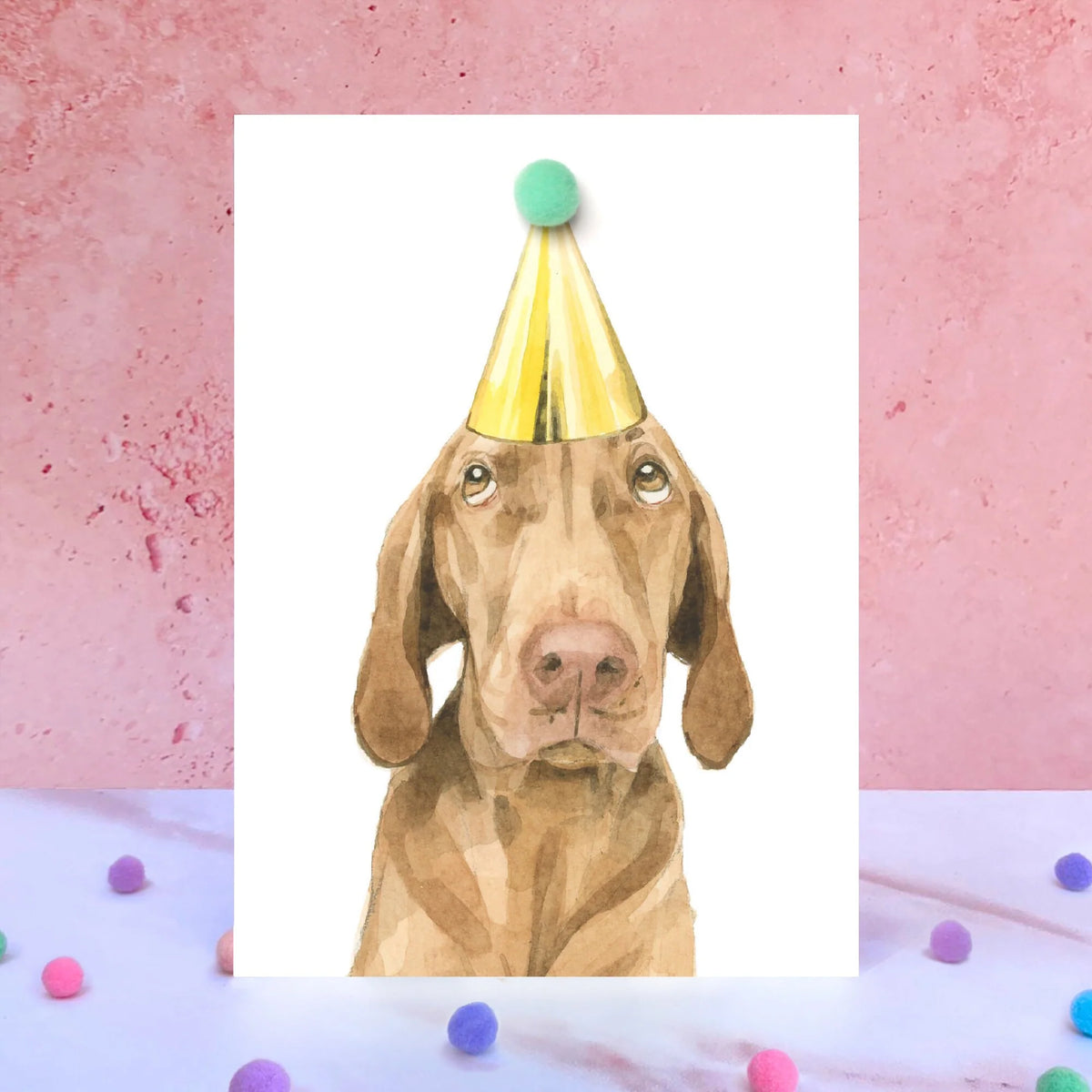 Vizsla Pompom Card – Doodie Stark