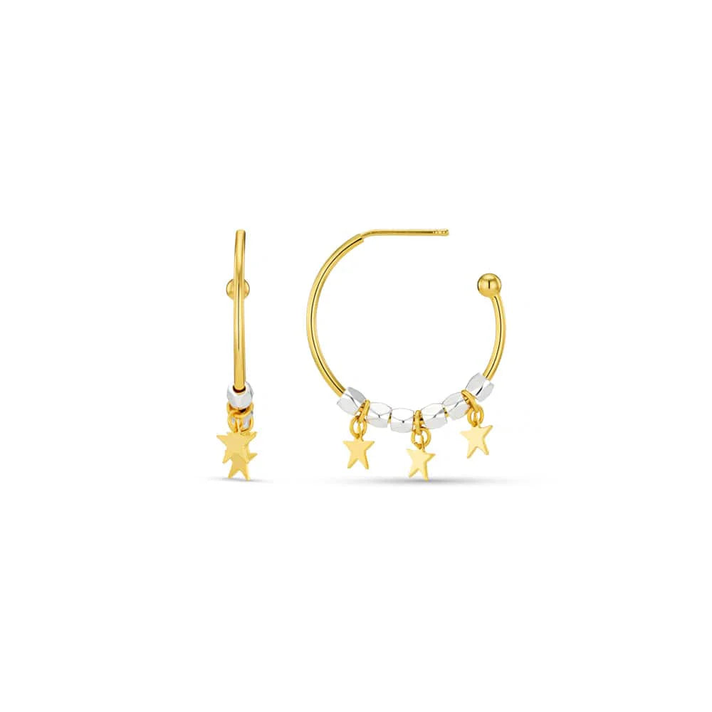 Bead & Star Hoop Earrings – Doodie Stark